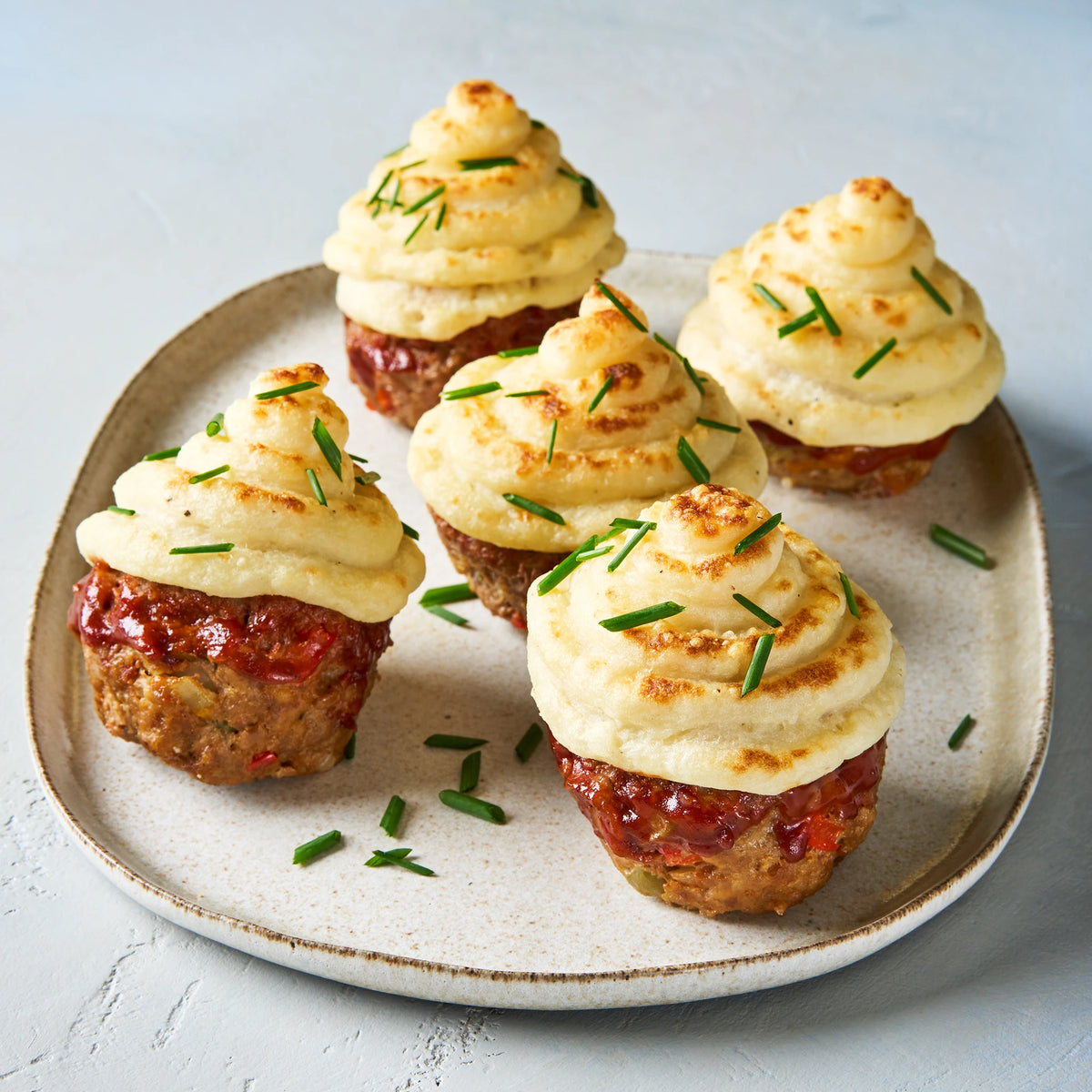 Lean Mean Meatloaf Muffins topped with Mashed Potatoes (MONDAY DELIVER – No More Bitchin in the ...
